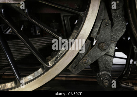 Train wheel and a brake shoe Stock Photo: 61658476 - Alamy