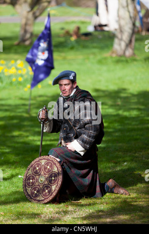 A re-enactment of a Jacobite battle Stock Photo - Alamy