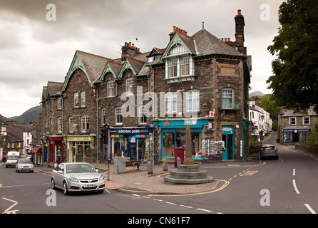 Post office and shops in Ambleside town centre, Ambleside lake district ...