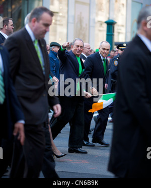 NYC Mayor Michael Bloomberg marching at the New York City Columbus Day ...