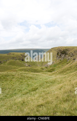 Alport Castles and Alport Valley in Derbyshire in the Peak District ...