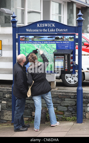 Street map of Keswick Stock Photo - Alamy