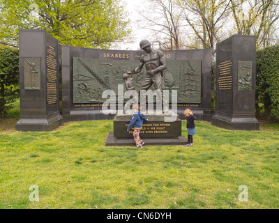Seabees Memorial at Arlington National Cemetery in Washington DC Stock ...