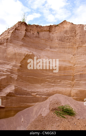 Industrial sand quarry. Sand pit. Sand special for construction Stock ...