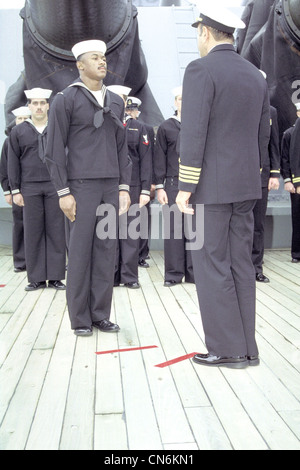 CAPT Fred P. Moosally, commanding officer of the battleship USS IOWA ...