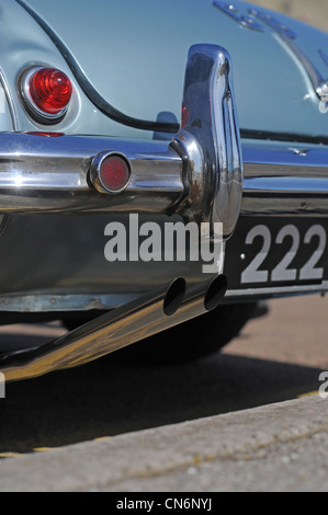 Austin-Healey 3000 rear bumper and name badge Stock Photo - Alamy