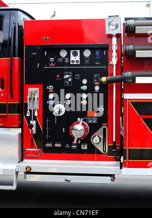 Fire Engine Pumper Controls Stock Photo - Alamy