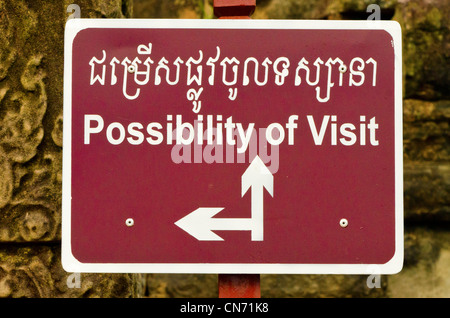 Possibility of visit sign Cambodia Stock Photo - Alamy