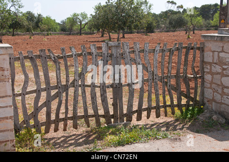 Gate made from olive wood. Mallorca, Spain Stock Photo: 47484152 - Alamy