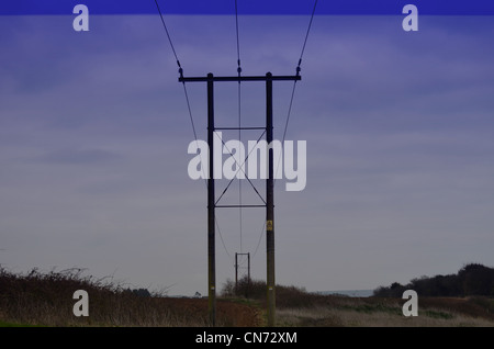 National Grid Wooden Electricity Pylons, Telegraph Poles. Muir of ...