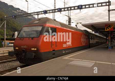 Swiss Federal Railways (SBB CFF FFS) head rest cushion on a seat in a ...
