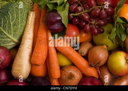 A selection of British Fruit and Vegetables Stock Photo - Alamy