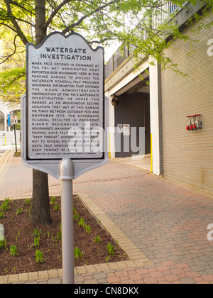 Watergate investigation sign Rosslyn Virginia Stock Photo - Alamy