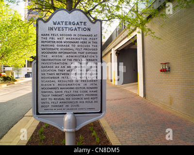 Watergate investigation sign in Rosslyn Virginia Stock Photo - Alamy
