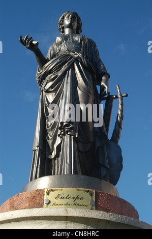Statue of Eùterpe, the goddess of music in the gardens of Amazon‘s ...