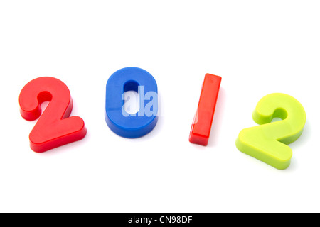 Colorful 2012 numbers on white Stock Photo - Alamy