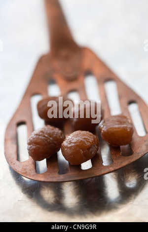 France, Ardeche, Aubenas, Candied chestnuts from home Sabaton Stock ...