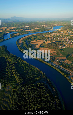 France, Vaucluse, Caderousse, view of the Rhone from the Ile de la ...