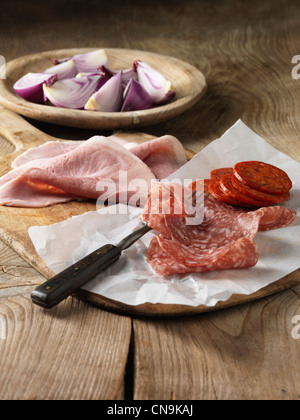Close-up of cured meats Stock Photo - Alamy