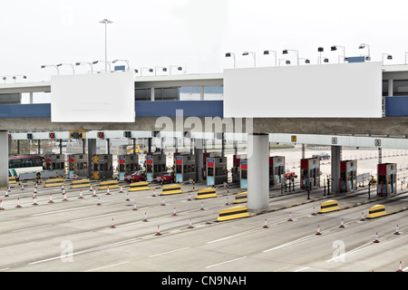 Detail of a toll station Stock Photo - Alamy