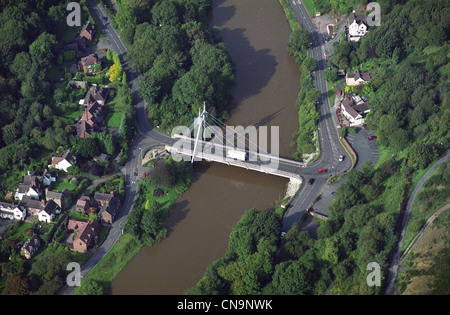Aerial view of The Free Bridge Jackfield featuring Waterloo Rd and ...