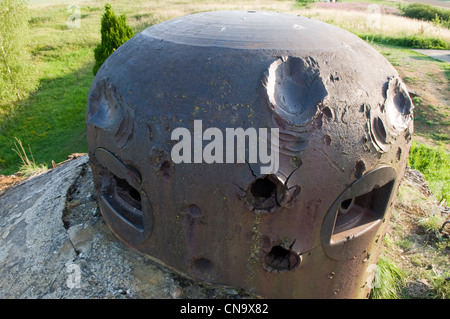 France, Ardennes, fort of the Maginot line of Villy La Ferte, armored ...