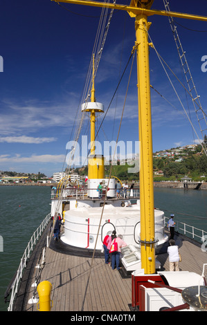 Chile, Biobio region, Concepcion, Huascar Battleship, tourists from ...