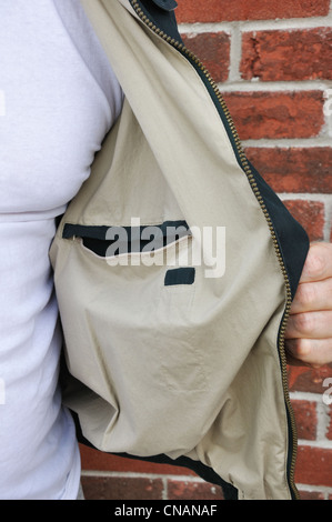 Inside Pocket Of Jacket Stock Photo - Alamy