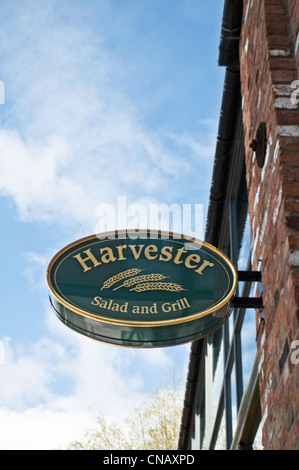 Harvester Restaurant Sign, UK Stock Photo - Alamy