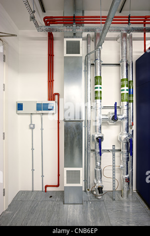 Bank computer room fire extinguisher system Stock Photo - Alamy