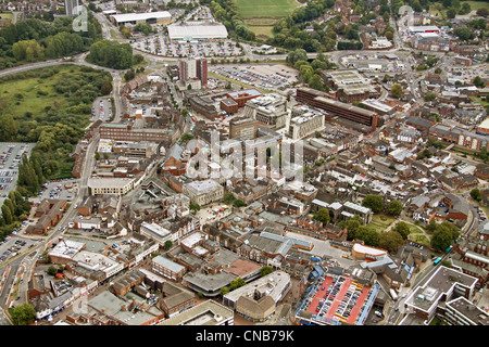 aerial view of Stafford town centre, Staffordshire, UK Stock Photo - Alamy
