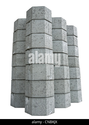 A pile of prefabricated building material Stock Photo - Alamy