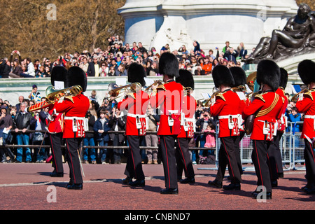 The band of the Irish Guards at the changing of the guard at Stock ...