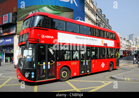 New 2012 London red double decker public transport bus variously ...