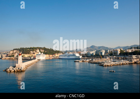 France, Alpes Maritimes, Nice, Nice port (aerial view Stock Photo - Alamy