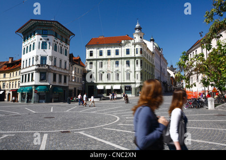 Ljubljana, Preseren square Stock Photo - Alamy