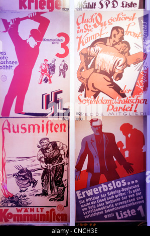 Nazi and Communist Party election posters from the 1930s Germany Stock ...