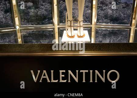Valentino fashion label, window store, bags logo brand Rome Italy Stock ...