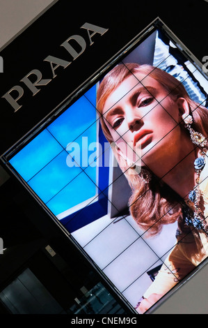 Prada store brand logo Stock Photo - Alamy