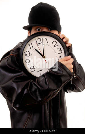 Thief hiding on white background Stock Photo: 98814183 - Alamy