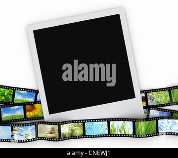 Film roll - Photo cinema video theme - Design element isolated on a ...