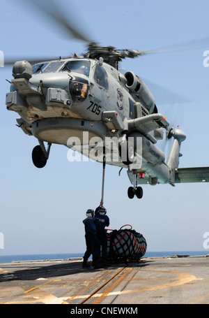 Sailors assigned to the Saberhawks of Helicopter Maritime Strike ...