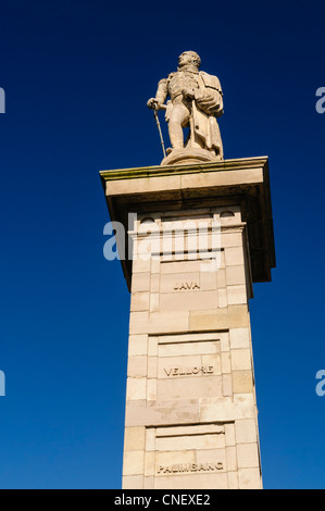 column and statue of major general rollo gillespie in the square comber ...