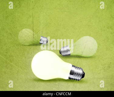 Retro light bulb background with copyspace Stock Photo - Alamy