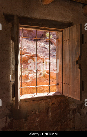 Adobe buildings on movie set built for the movie "Streets of Laredo ...