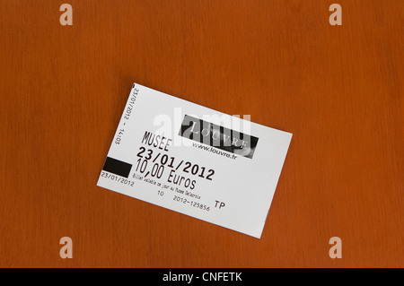 Louvre Museum ticket entrance tickets Stock Photo - Alamy