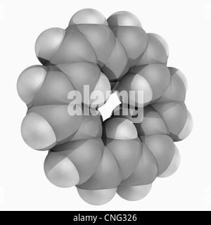 18-annulene. Molecular model of the hydrocarbon 18-annulene (C18.H18 ...