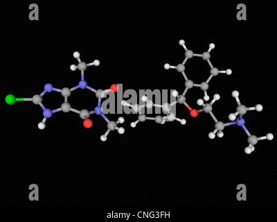 Dimenhydrinate drug molecule Stock Photo - Alamy
