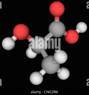 Chemical structure of a Lactic acid (milk acid, L-lactic acid Stock ...
