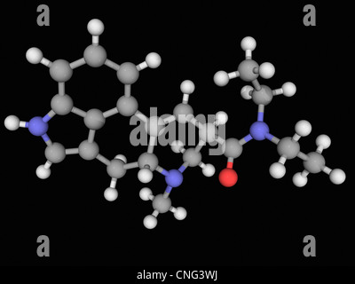 Lysergic acid diethylamide (LSD). Chemical formula, molecular structure ...